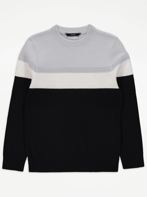 Colour Block Textured Knitted Jumper | Kids | George at ASDA