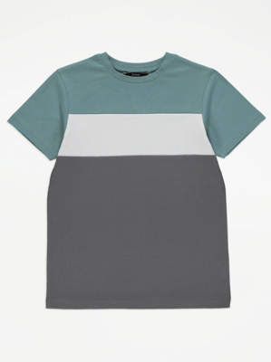 Green Colour Block T-Shirt | Kids | George at ASDA