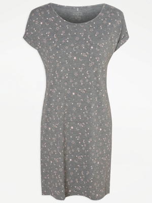 Grey Star Short Sleeve Night Dress | Lingerie | George at ASDA