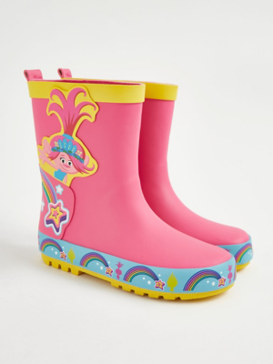Trolls Band Together Poppy Pink Wellington Boots | Kids | George at ASDA