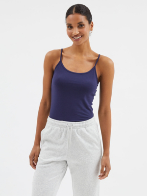 Navy Plain Fitted Cami Top | Women | George at ASDA
