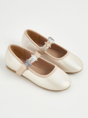 Iridescent Star Strap Ballet Pumps | Kids | George at ASDA