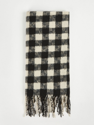 Black Checkerboard Scarf | Women | George at ASDA