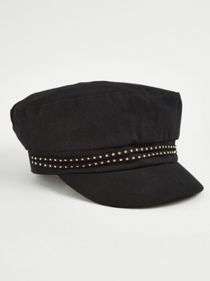 Black Chain Baker Boy Hat | Women | George at ASDA