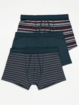 Green Stripe A-Front Trunks 3 Pack | Men | George at ASDA
