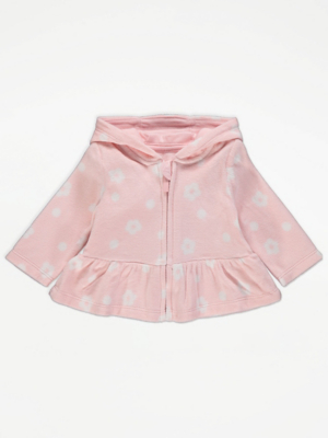 Pink Floral Fleece Zip Through Jacket | Baby | George at ASDA