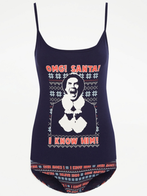 Elf Navy Cami Top and Short Knickers Set | Lingerie | George at ASDA