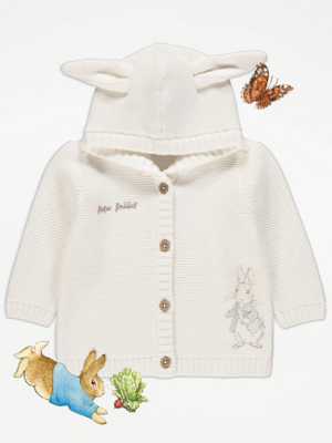 Peter Rabbit Cream Knitted Cardigan | Baby | George at ASDA