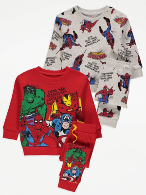 Marvel Superhero Sweatshirt and Joggers Outfit 2 Pack | Kids | George ...
