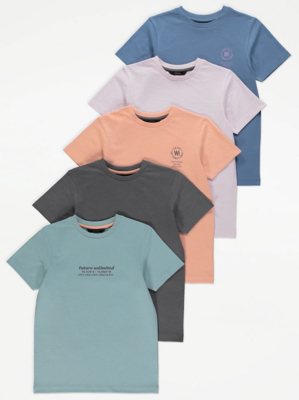 Urban Future Unlimited T-Shirts 5 Pack | Kids | George at ASDA