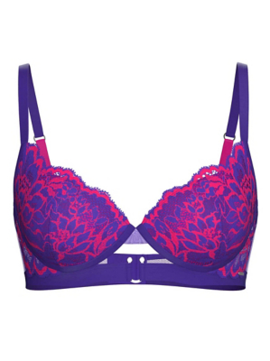 Entice Purple 2 Sizes Bigger Lace Bra | Lingerie | George at ASDA