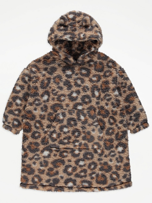 Leopard Fleece Snuggle Hoodie | Kids | George at ASDA