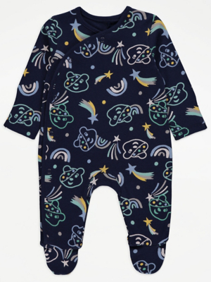 Children In Need Pudsey Star Navy Pyjamas & Sleepsuit | George at ASDA