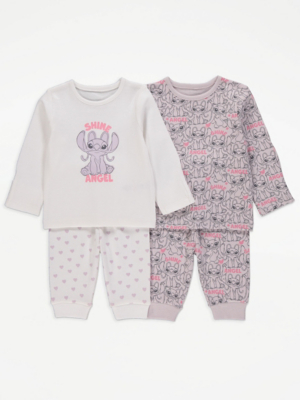 Disney Lilo & Stitch Long Sleeve Pyjamas 2 Pack | Baby | George at ASDA