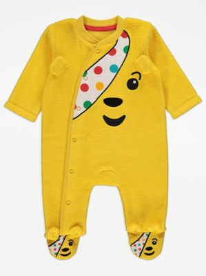 Children In Need Pudsey Fleece Snuggle Sleepsuit | Baby | George at ASDA
