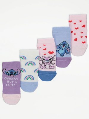 Disney Lilo and Stitch Socks 5 Pack | Baby | George at ASDA