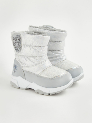 Disney Frozen Silver Fleece Lined Snow Boots | Kids | George at ASDA