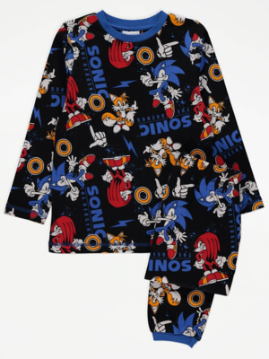 Sonic The Hedgehog Black Graphic Pyjamas | Kids | George at ASDA