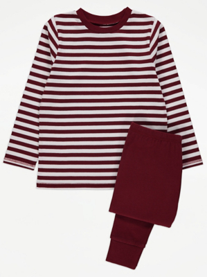 Burgundy Stripe Pyjamas | Kids | George at ASDA