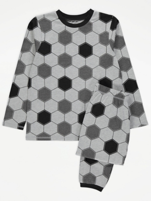 Grey Football Long Sleeve Pyjamas | Kids | George at ASDA