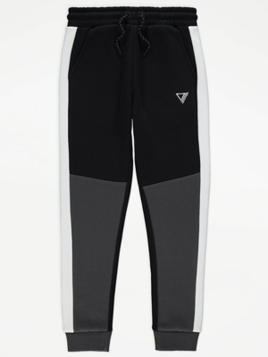 Black Colour Block Joggers | Kids | George at ASDA
