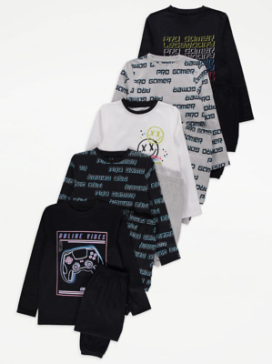 Pro Gamer Long Sleeve Pyjamas 5 Pack | Kids | George at ASDA
