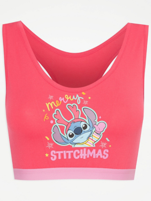 Disney Lilo & Stitch Merry Stitchmas Crop Top | Lingerie | George at ASDA