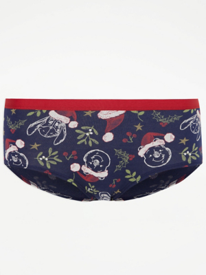 Disney Winnie The Pooh Christmas Short Knickers | Lingerie | George at ASDA