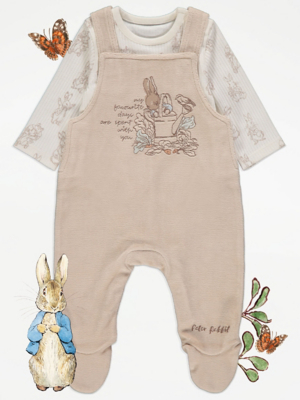 Peter Rabbit Bodysuit and Dungarees Outfit | Baby | George at ASDA