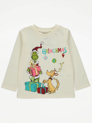 The Grinch Graphic Long Sleeve Christmas Top | Kids | George at ASDA