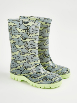 Minecraft Green Wellington Boots | Kids | George at ASDA