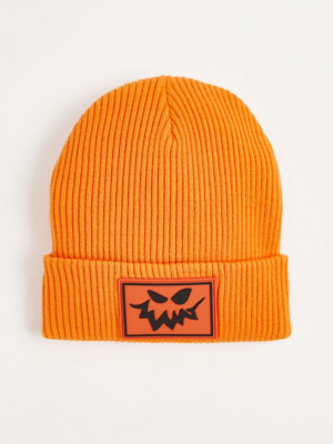 Orange Halloween Beanie Hat | Men | George at ASDA