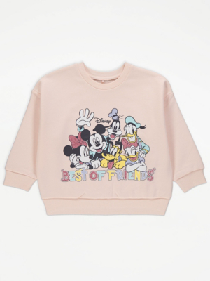 Disney Mickey Mouse Best Friends Pink Sweatshirt | Kids | George at ASDA