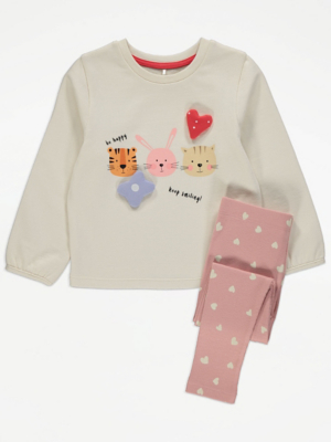 Animal Long Sleeve Top and Leggings Outfit | Kids | George at ASDA