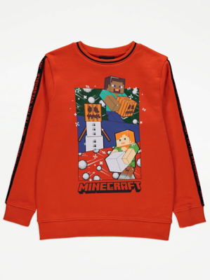 Minecraft Orange Snowball Fight Christmas Jumper | Kids | George at ASDA