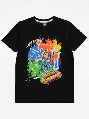 Black Subway Surfers T-Shirt | Kids | George at ASDA