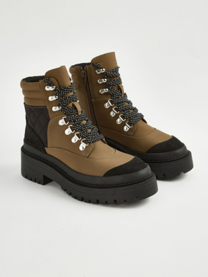 Khaki Lace Up Hiker Boots | Women | George at ASDA
