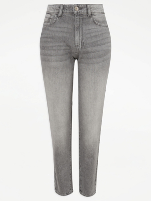 Grey Wash Miley Mom Jeans | Women | George at ASDA