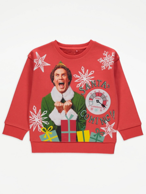 Buddy The Elf Santa’s Coming! Christmas Sweatshirt | Kids | George at ASDA