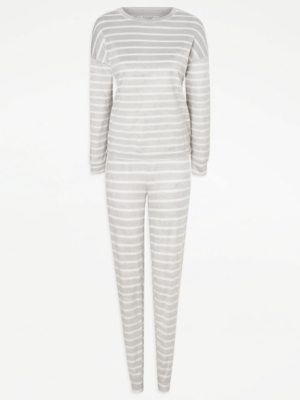 Grey Love Sleep Fleece Pyjamas | Lingerie | George at ASDA