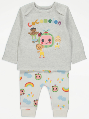 CoComelon Grey Marl Character Long Sleeve Pyjamas | Baby | George at ASDA