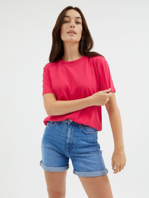 Bright Pink Crew Neck T-Shirt | Women | George at ASDA