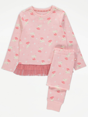 Pink Bunny Ballerina Frill Pyjamas | Kids | George at ASDA