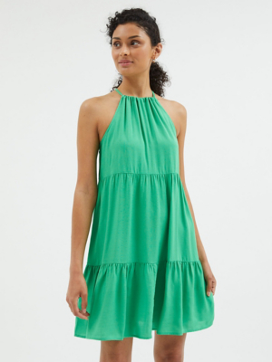 Green Tiered Mini Sundress | Women | George at ASDA