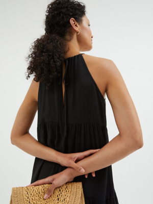 Black Tiered Mini Sundress | Women | George at ASDA