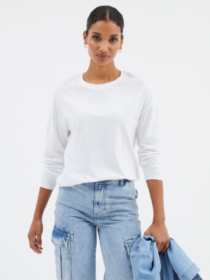 White Long Sleeve Top | Women | George at ASDA