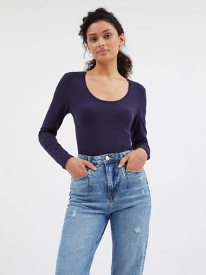 Navy Basic Long Sleeve Top | Women | George at ASDA