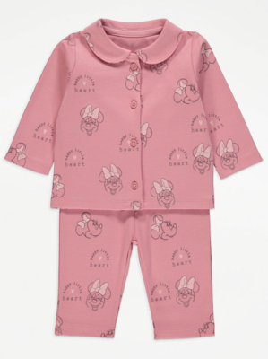 Disney Minnie Mouse Pink Shirt Pyjamas | Baby | George at ASDA
