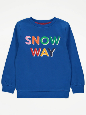 Blue Snow Way Matching Kids Family Christmas Sweatshirt | Kids | George ...