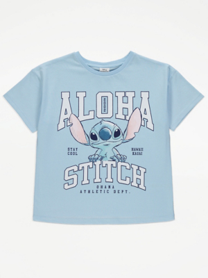 Disney Lilo and Stitch Aloha Blue T-Shirt | Kids | George at ASDA